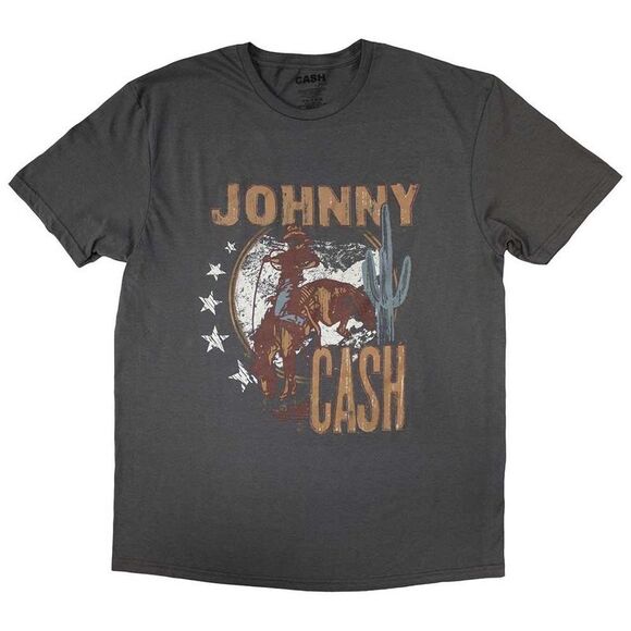 Johnny Cash | Shirts | Johnny Cash Unisex Adult Cowboy Tshirt Charcoal ...